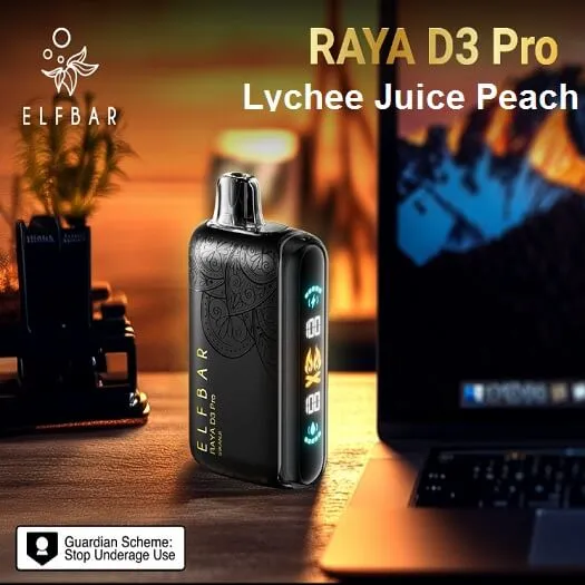 Elf Bar Raya D3 Pro 30K – Lychee Juicy Peach - Elf Vape India